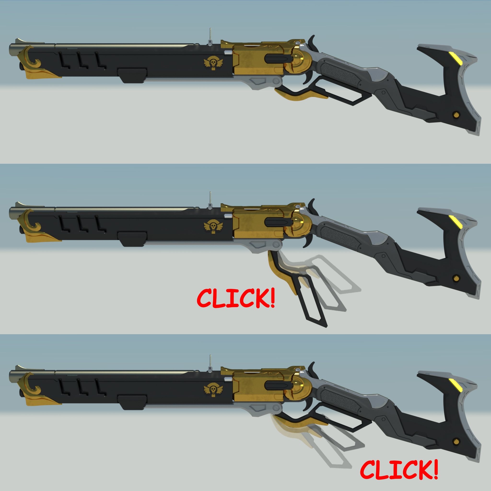 3D file Overwatch Ashe rifle Viper Classic skin. Video game, prop ...