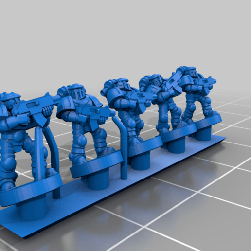 Download free STL file Galactic Crusaders - Segmented Armour Troops - 6 ...