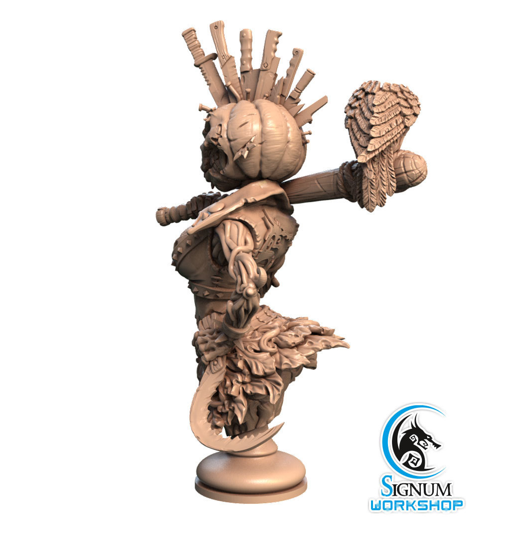 3D file Pre-supported 3D printable model of Bust of Rebecca Pumpkinhead ...