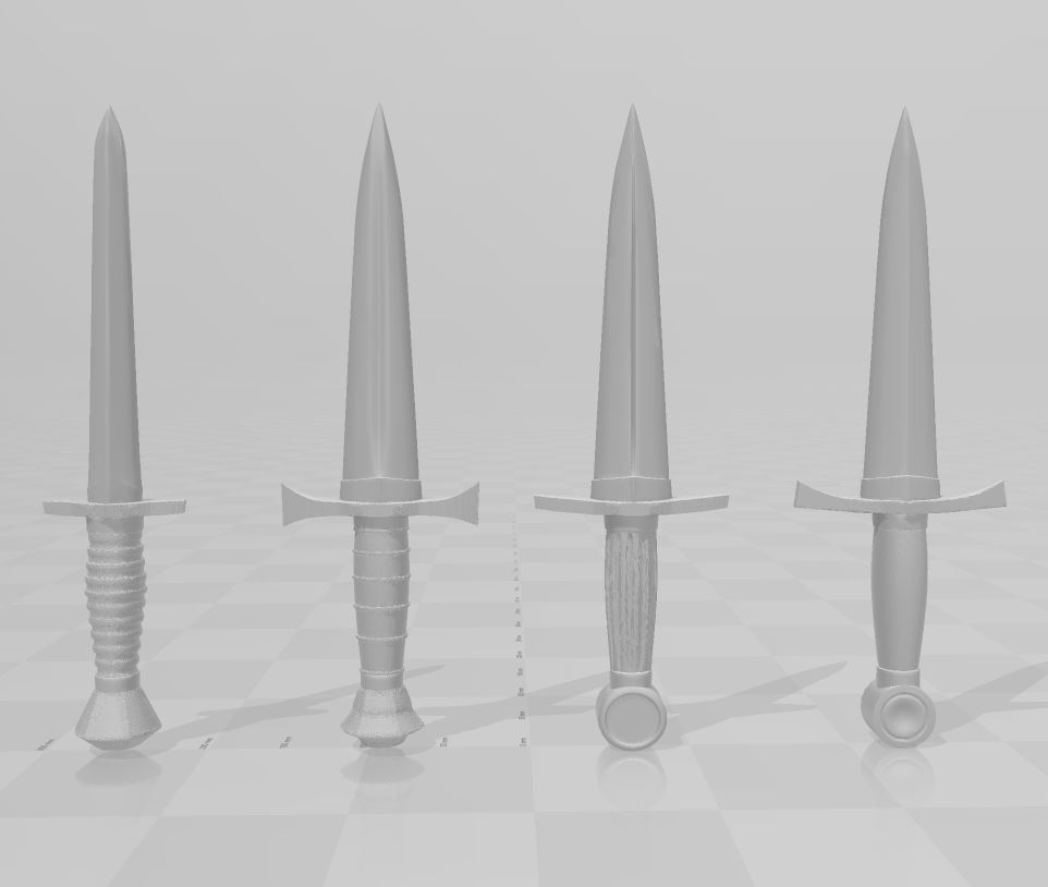 STL file Simple Fantasy Dagger Pack 🗡️・3D printing idea to download・Cults