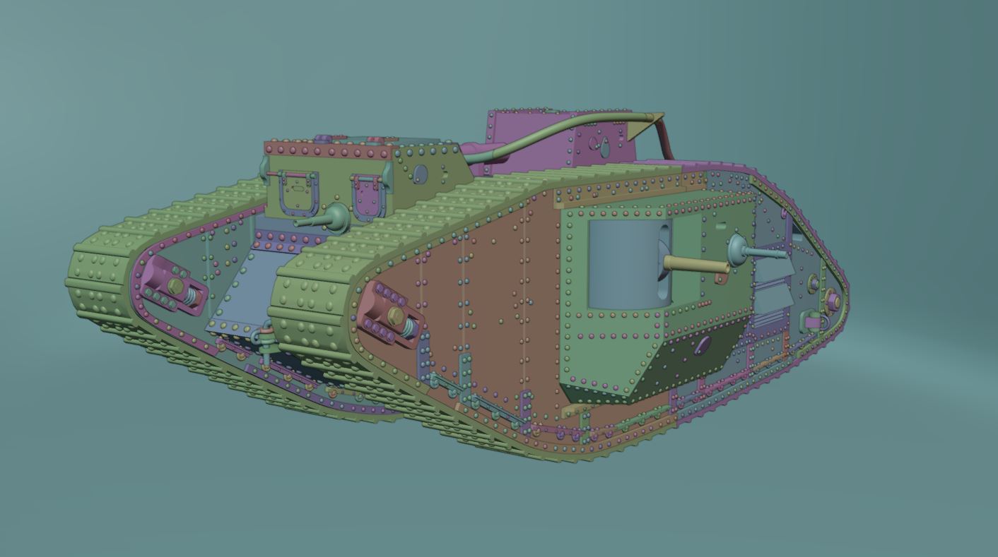 STL file Mark V male 1/35 1/72 ♂️・3D printable model to download・Cults