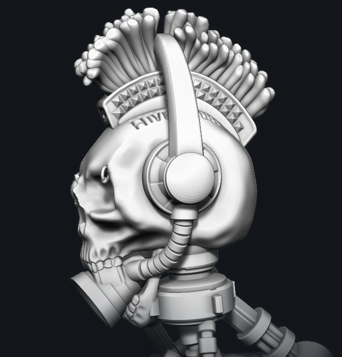 STL file Servo Hive Scum Skull Display Figure・3D printable model to ...