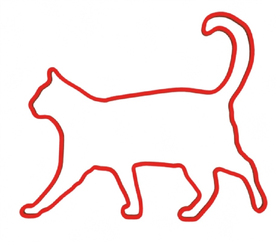 STL file Simple cat shaped cookie cutter 🐱・3D printing template to ...