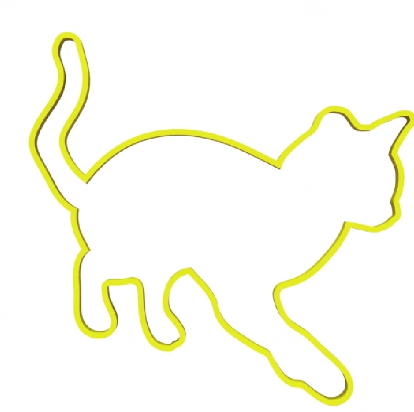 STL file Simple cat shaped cookie cutters pack 🐱・Template to download ...