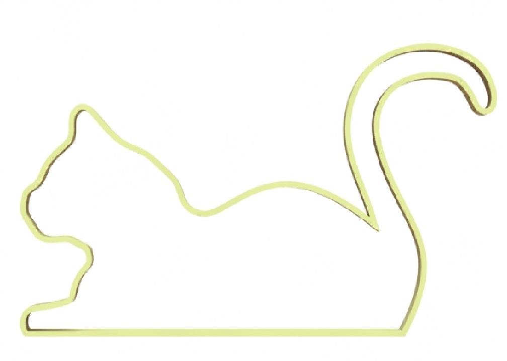 STL file Simple cat shaped cookie cutters pack 🐱・Template to download ...