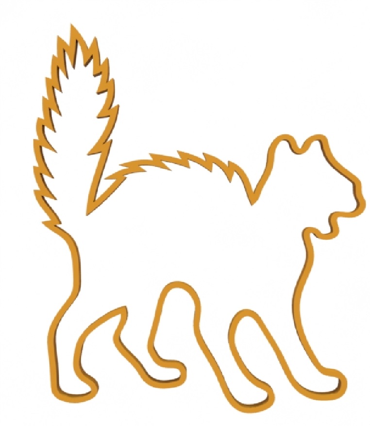 STL file Simple cat shaped cookie cutters pack 🐱・Template to download ...