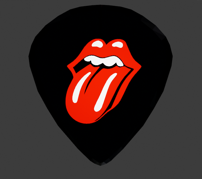 Файл STL The Rolling Stones Plectrum・Модель для загрузки и 3D печати・Cults