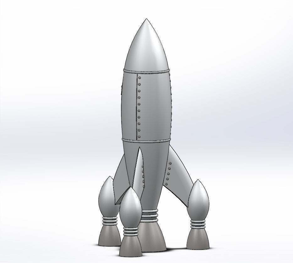 Free STL file RETRO ROCKET 1 (NO SUPPORTS NEEDED!!!)・Model to download ...