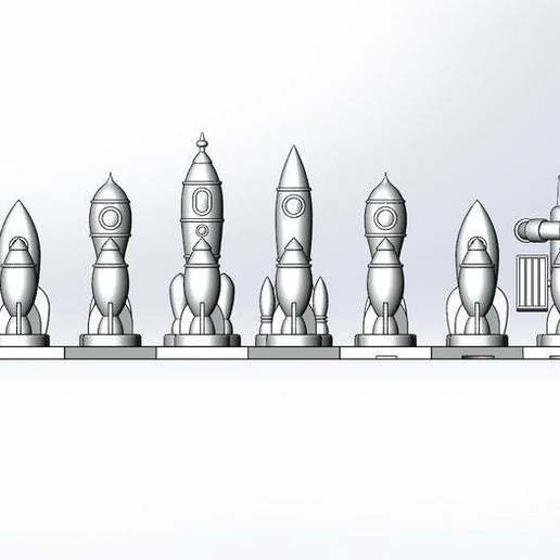 Download free STL file Rocket chess • 3D printing model ・ Cults