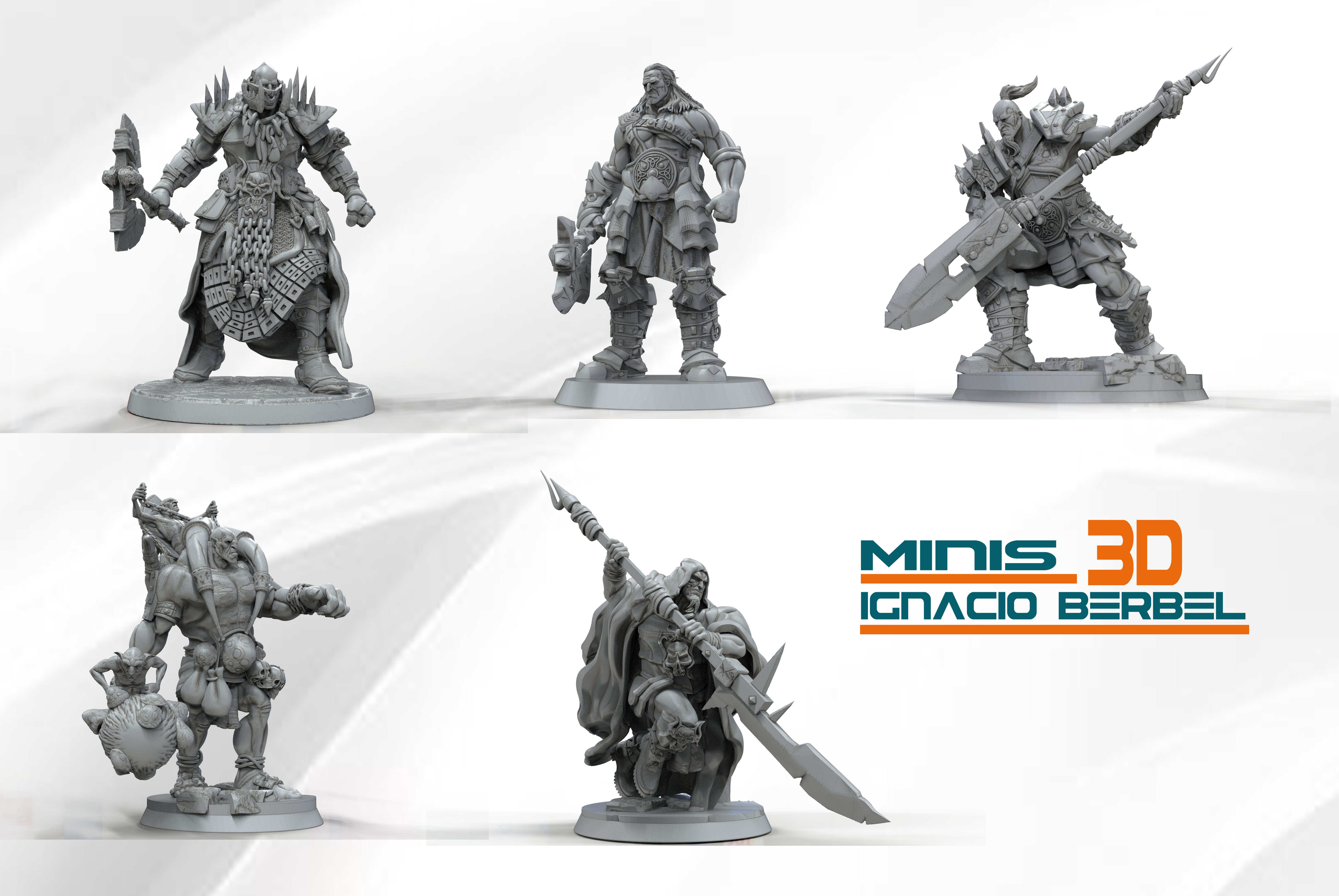 Файл STL 5 WARHAMMER CHARACTERS IN STL ⚔・Модель для печати в 3D скачать ...