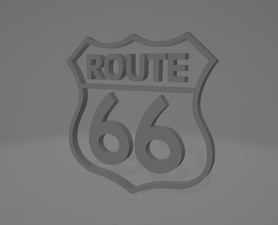 STL file Route 66 Logo・3D print model to download・Cults