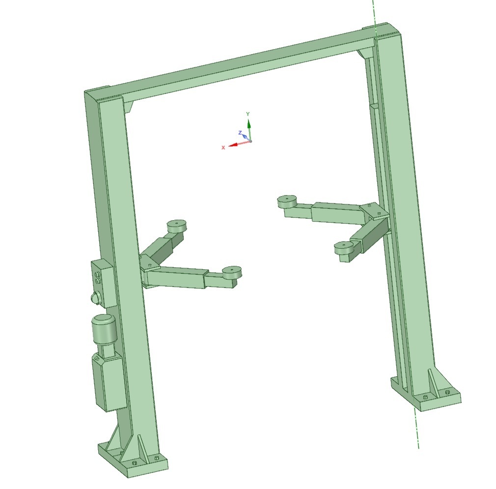 OBJ file two column lift - podnośnik samochodowy・3D printer model to ...