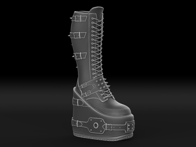 STL file gothic boots 🦶・Design to download and 3D print・Cults