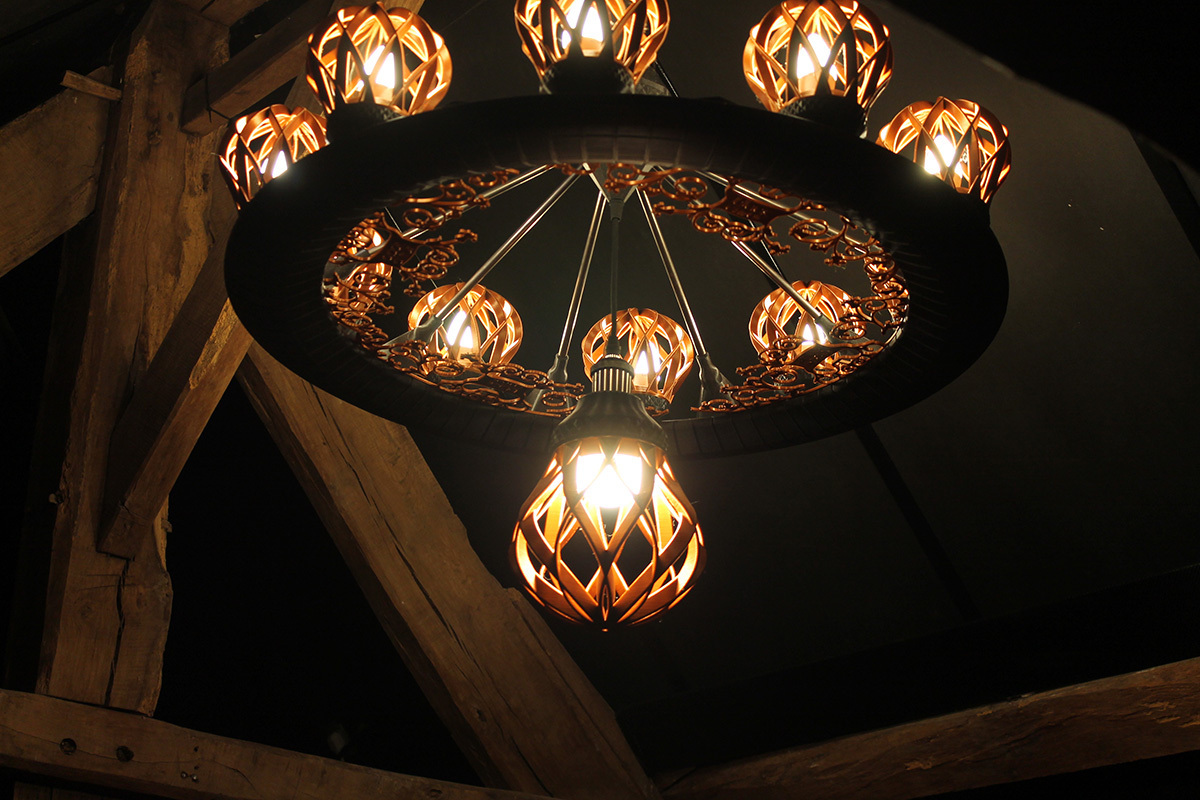 Download STL file Monumental design chandelier 11 light sources • 3D ...