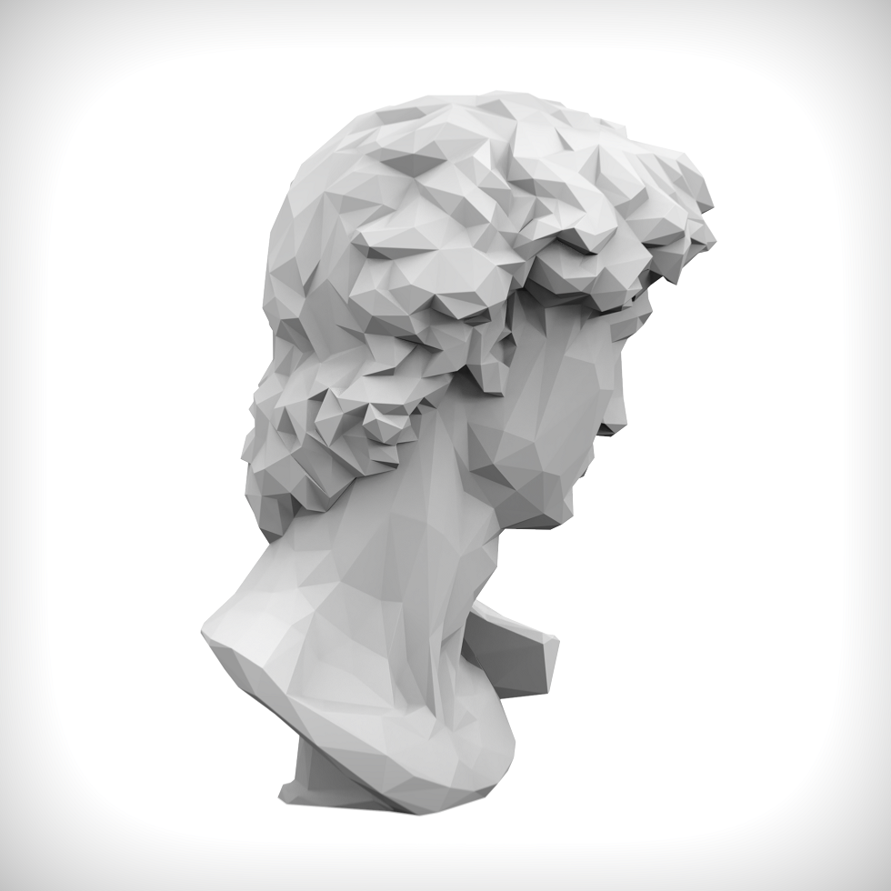 STL file low poly Michael Angelo・Model to download and 3D print・Cults