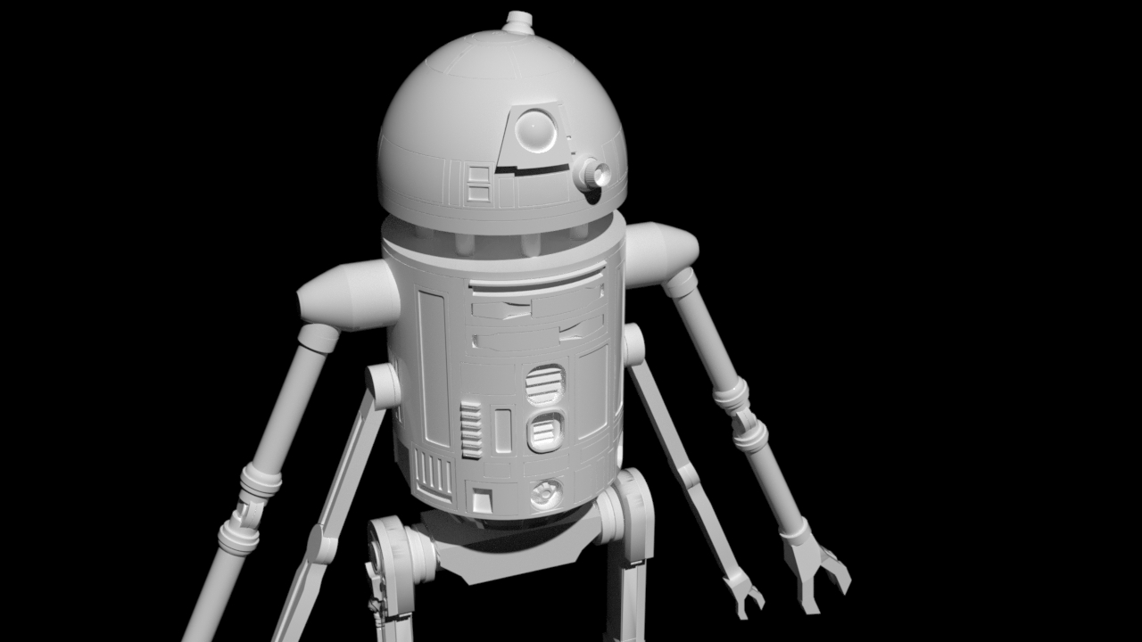 STL file POSEABLE FERRY DROID (Modified R2 UNIT from The Mandalorian ...
