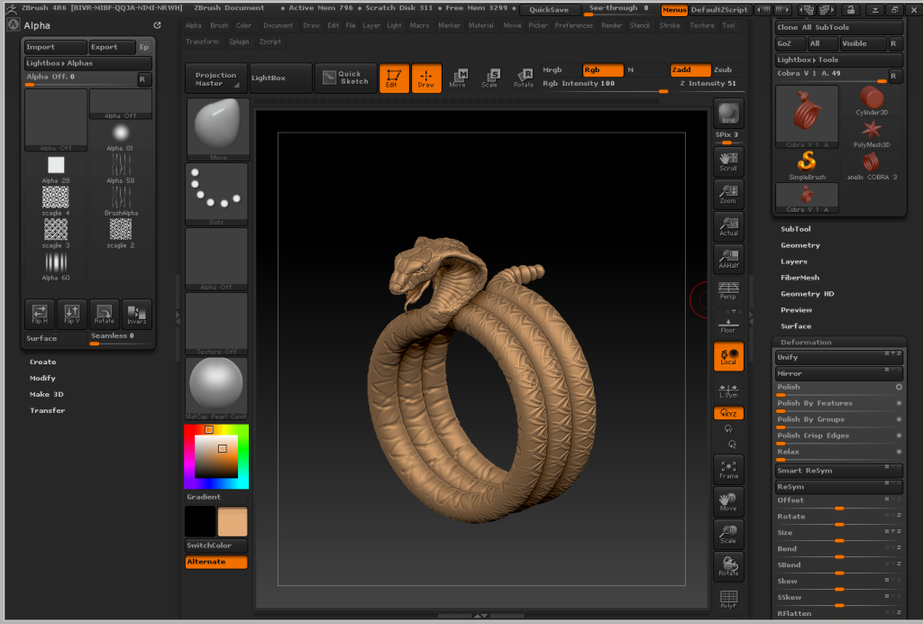OBJ file Ring of Snake・Model to download and 3D print・Cults
