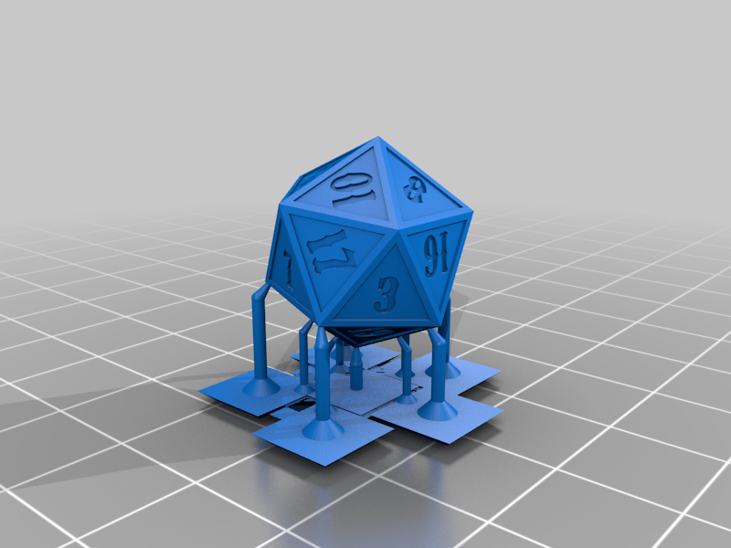 Free STL file D20 with recessed faces・Template to download and 3D print ...