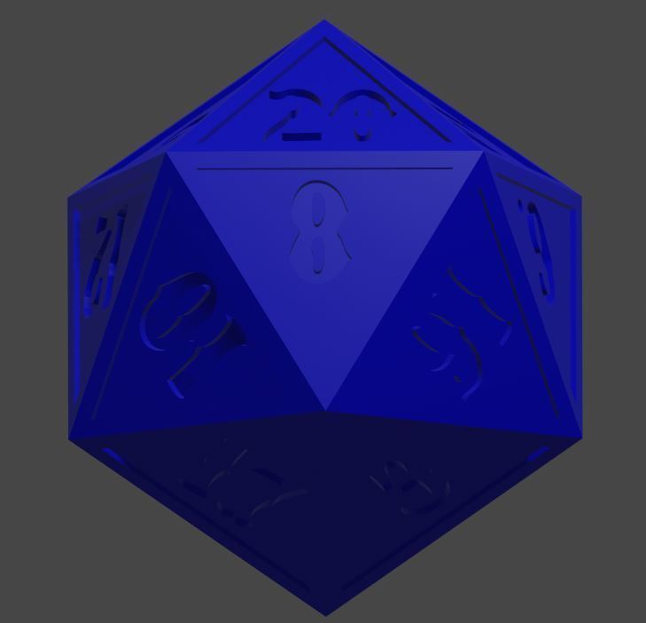 Free STL file D20 with recessed faces・Template to download and 3D print ...