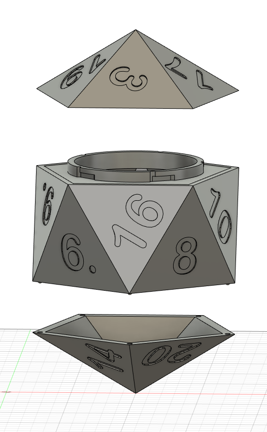STL file D20 Shaped Dice Box・3D printing idea to download・Cults
