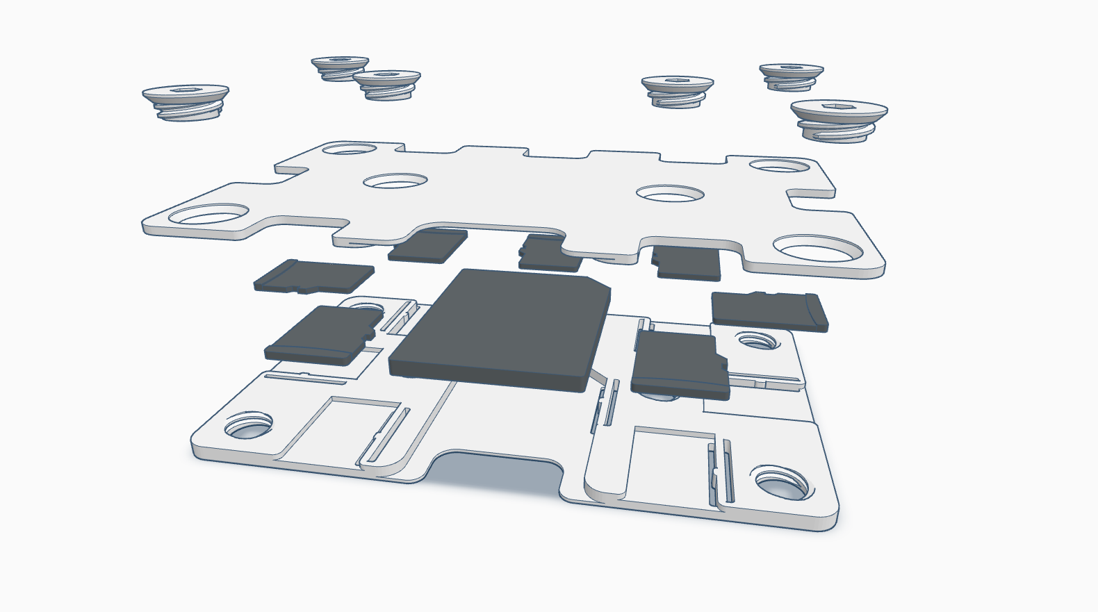 STL file SD & MICRO SD CARD HOLDER・Template to download and 3D print・Cults