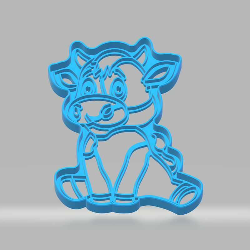 STL file BULL COOKIE CUTTER・3D print model to download・Cults