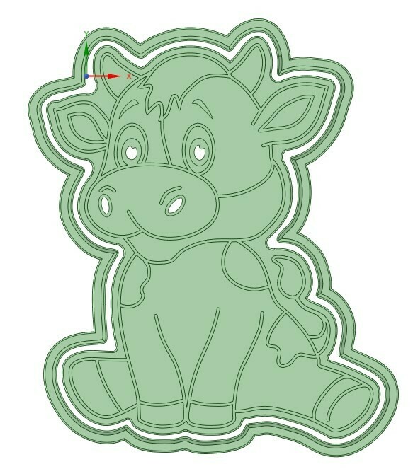 STL file BULL COOKIE CUTTER・3D print model to download・Cults