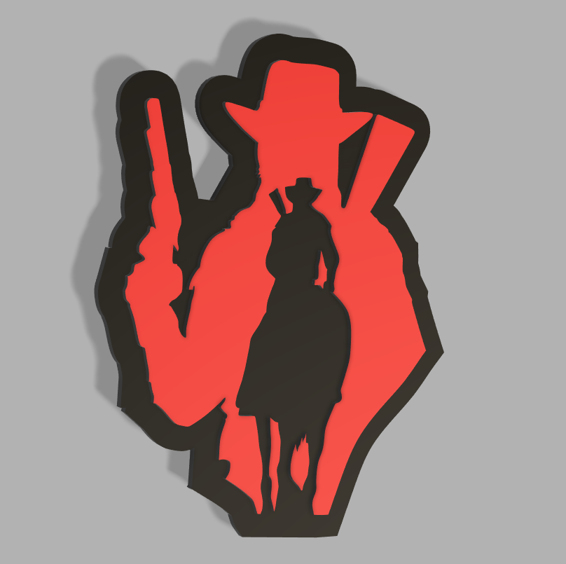 Free STL file red dead redemption Sign・3D printing idea to download・Cults