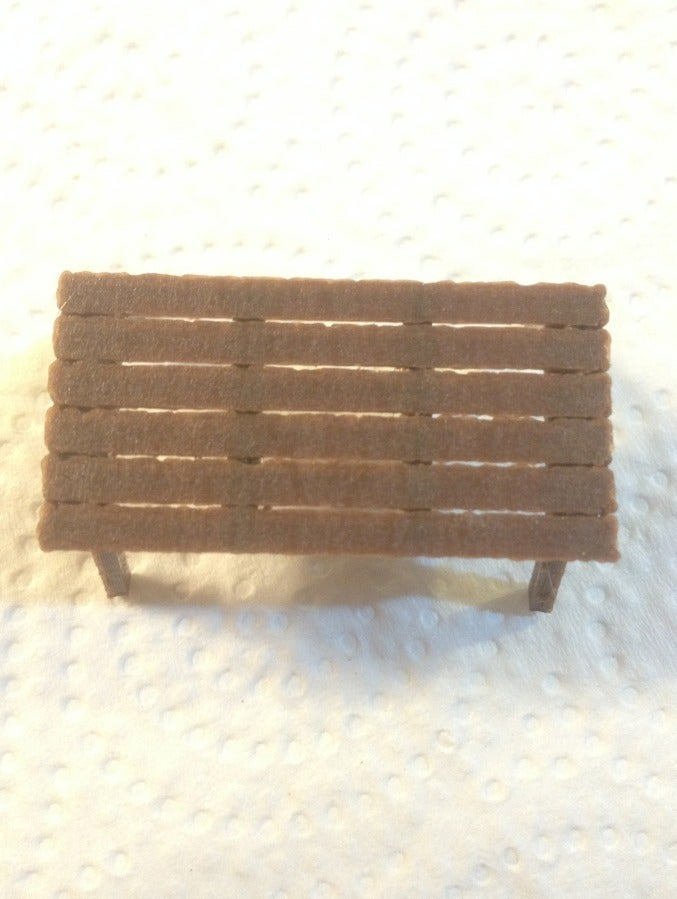 Free STL file wood Picnic Table - scale model 🪵・Design to download and ...