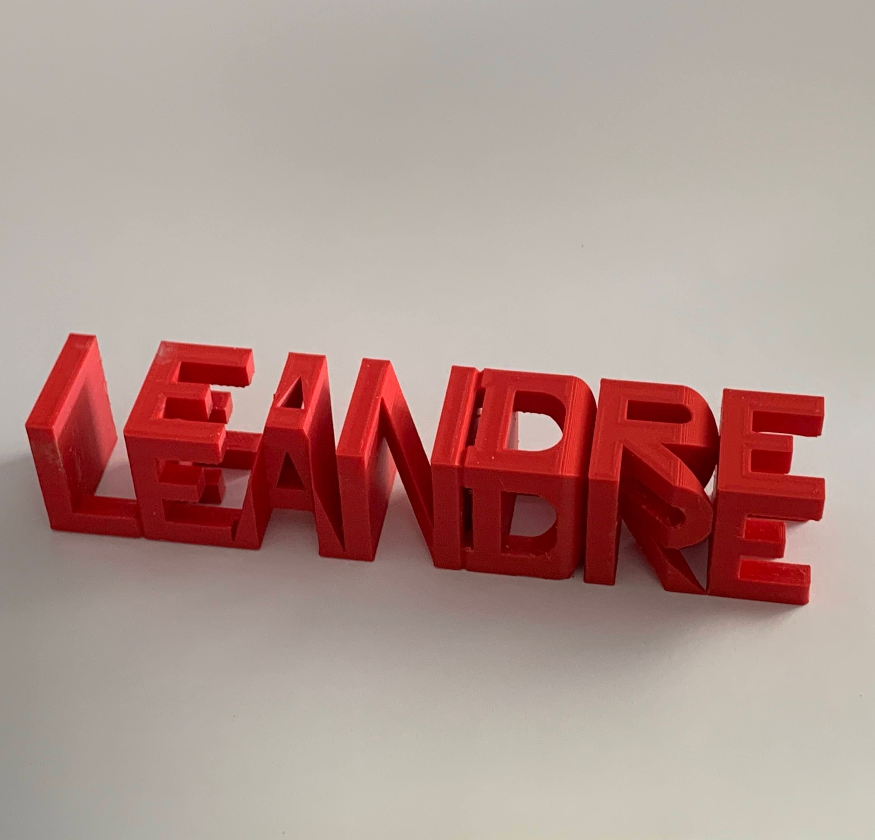 Free STL file Leandre 3D decoration・Template to download and 3D print・Cults