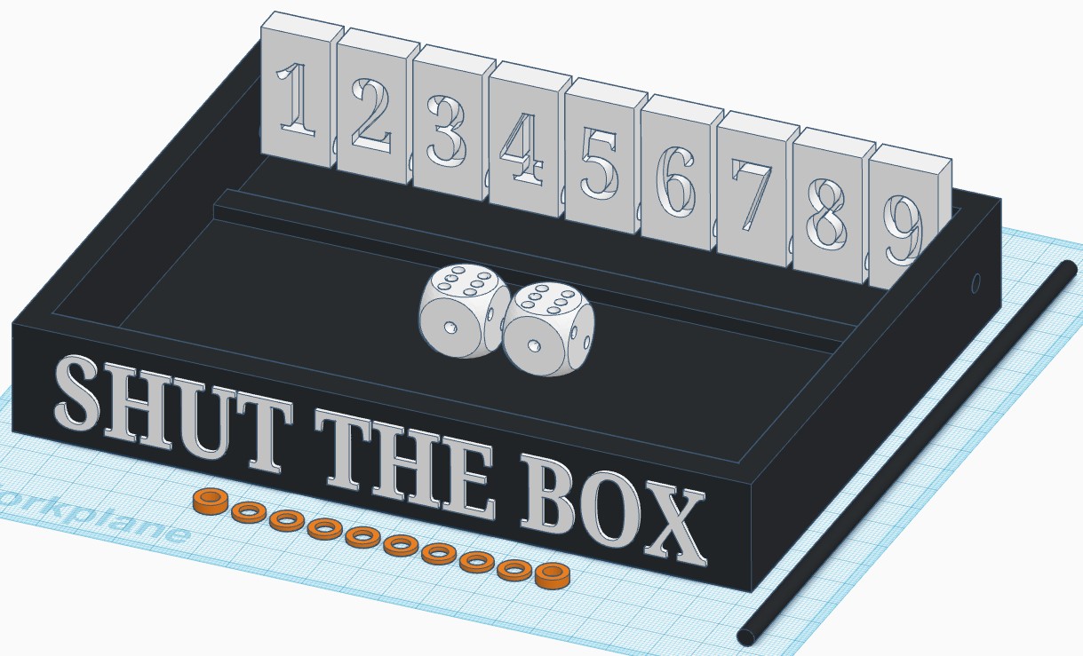 STL file Shut The Box Dice Game 📦・3D printable model to download・Cults