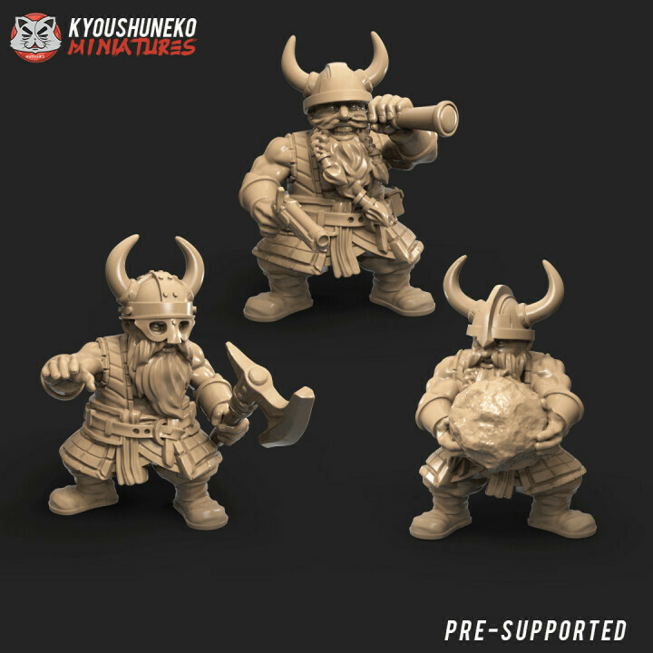 STL file Dwarf Catapult Crew 🧨・Model to download and 3D print・Cults