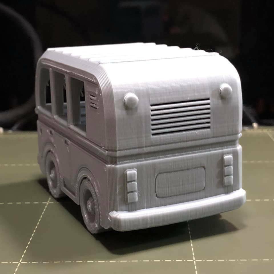 Free STL file Cartoon Retro Kombi Van (Print-in-Place)・3D printable ...
