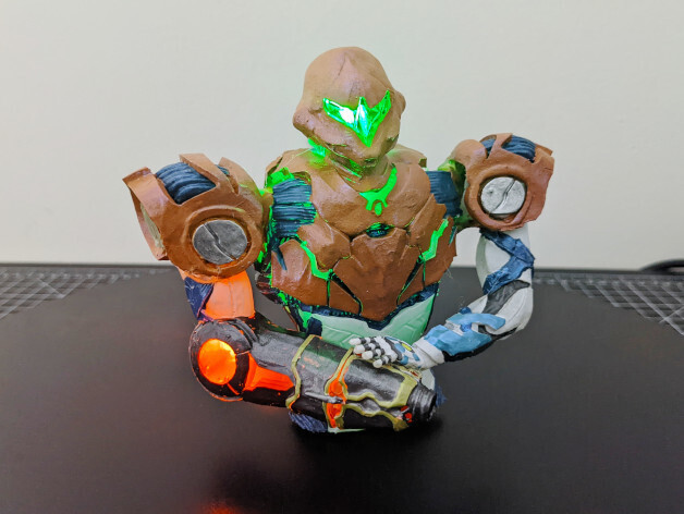 Free STL file Metroid Dread Armor Bust 👤・3D print object to download・Cults
