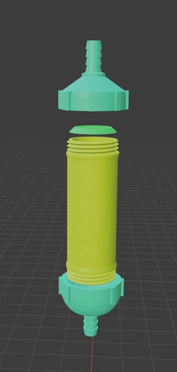 STL file Water filter for activated carbon V3 🚰・3D printer model to ...