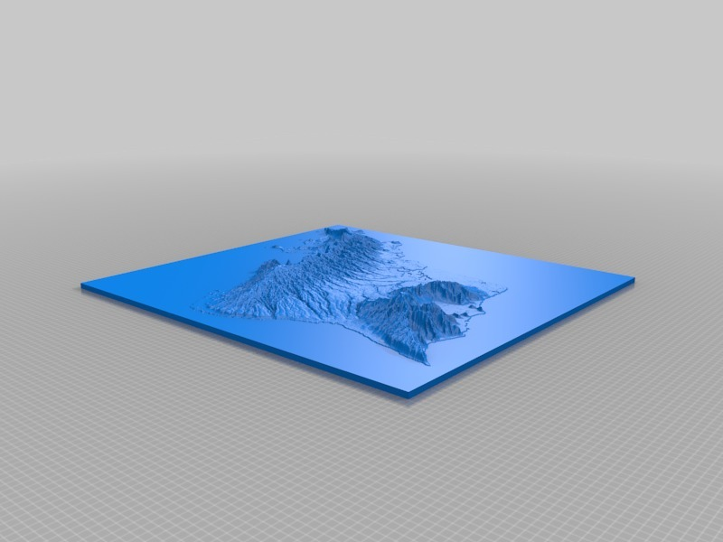Free STL file Oahu Topographical Hawaii・3D printing model to download・Cults