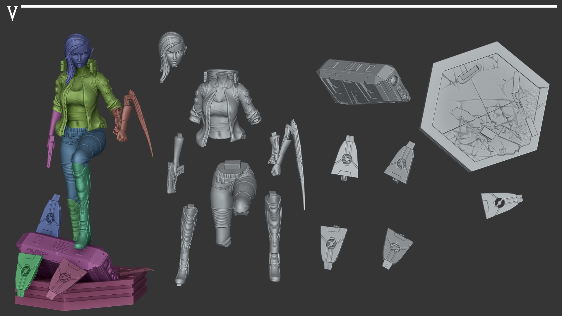 3D file V - Cyberpunk 2077・3D print design to download・Cults