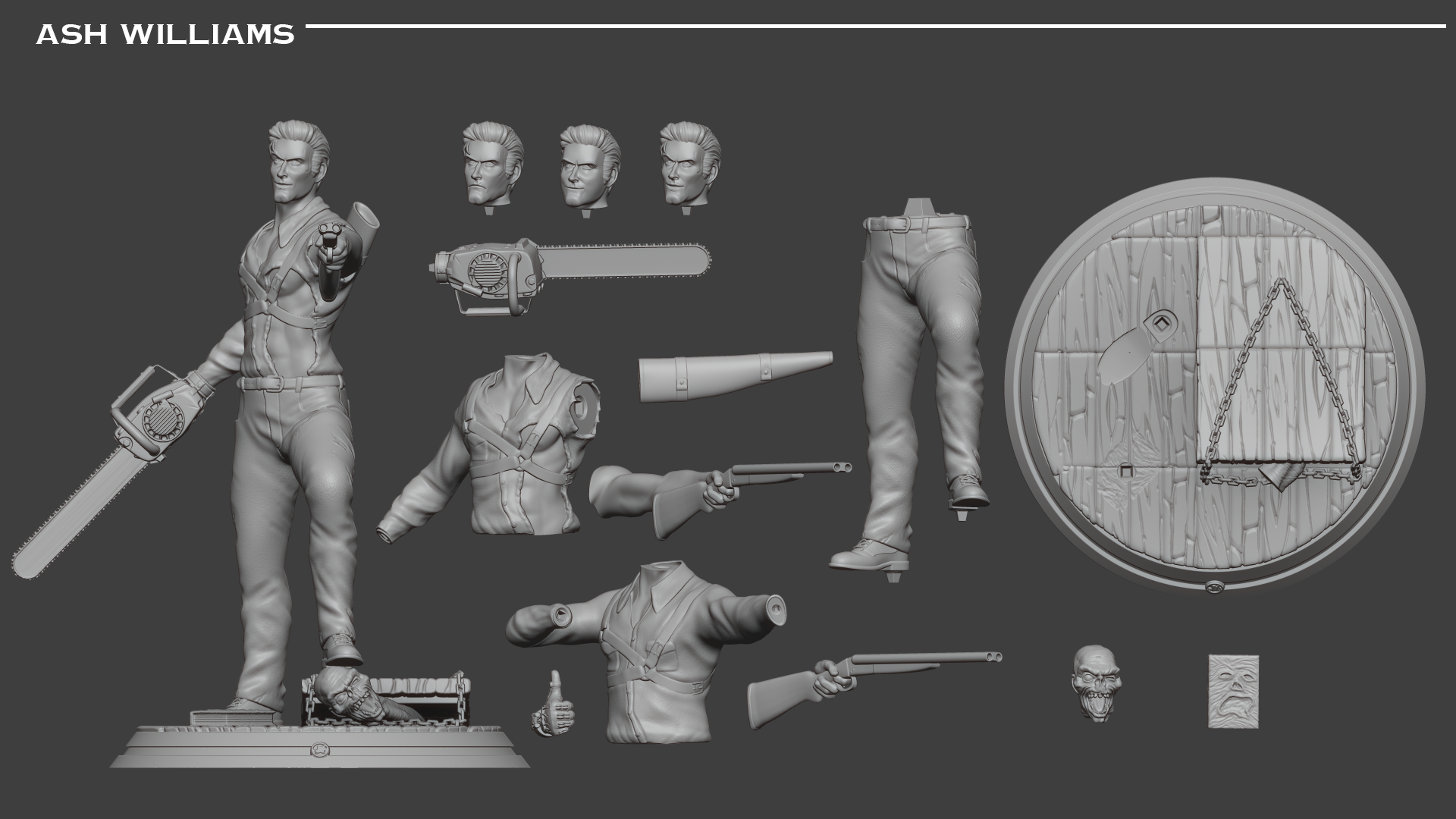 3D file Ash Williams 🗿・3D printable model to download・Cults