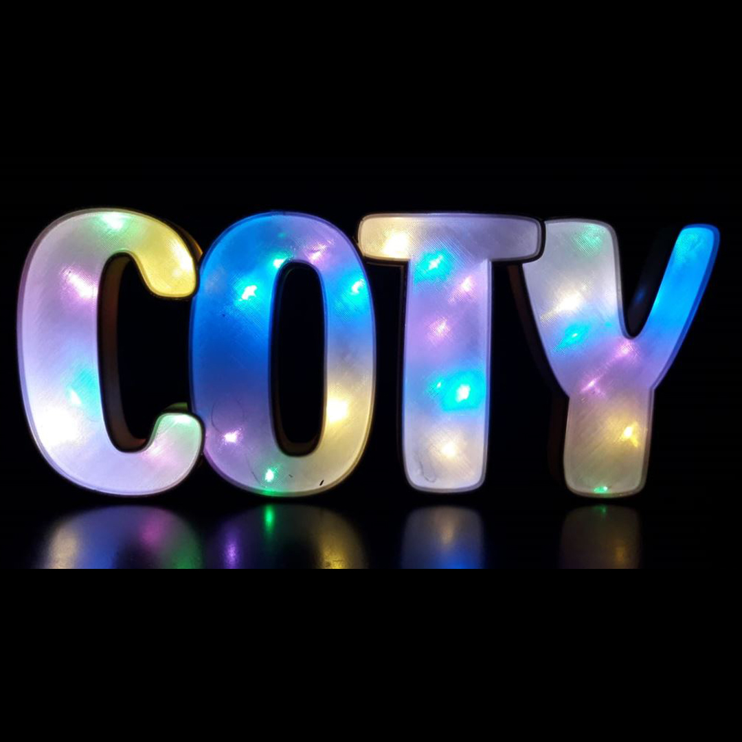 STL file ILLUMINATED SIGN - COTY・3D printing idea to download・Cults