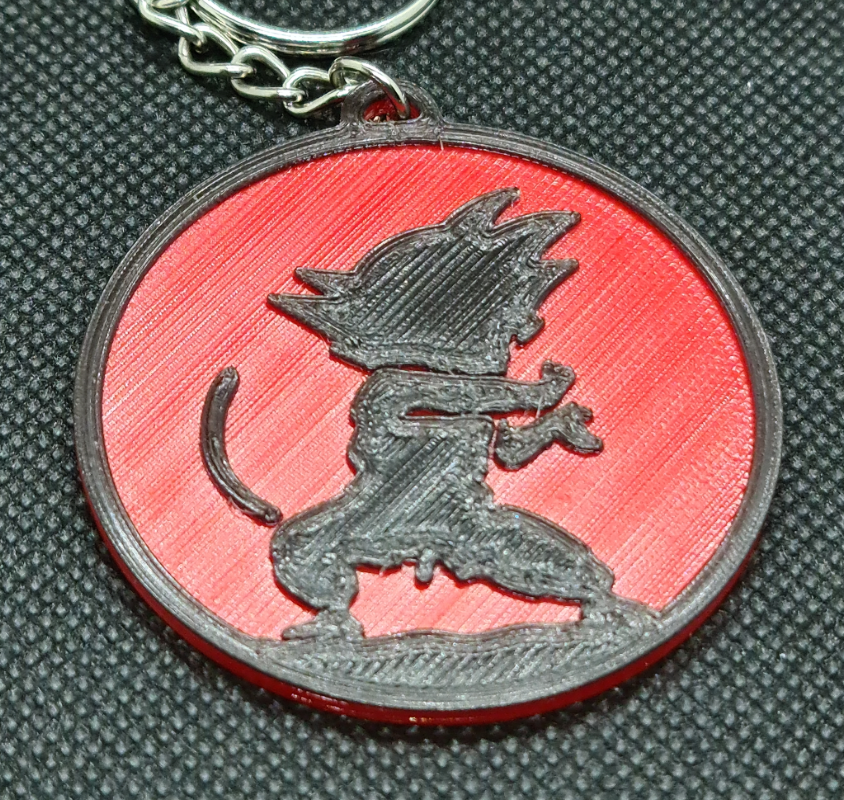 STL file keychain of goku (dragonball)・3D printing design to download・Cults