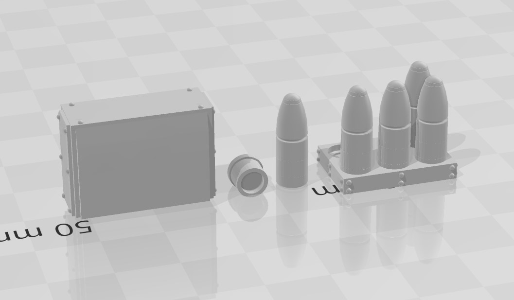 STL file 28mm Self-Propelled Artillery Shell Components・3D printing ...