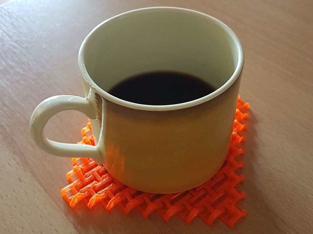 Free STL file Chainmail Coaster with raised edges・3D print object to ...