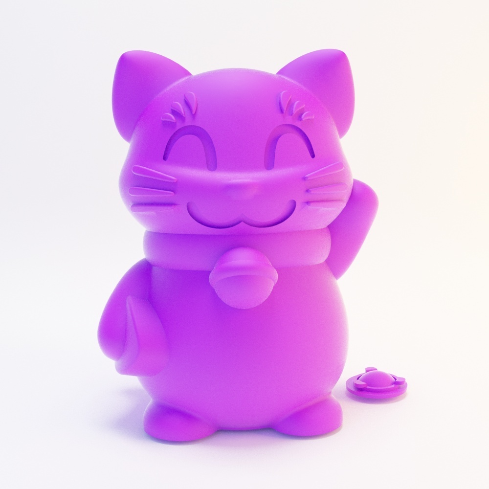 STL file Maneki Neko/ Cat bank・3D printing idea to download・Cults