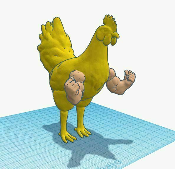 Free STL file Chicken - ChickenPower・3D print model to download・Cults