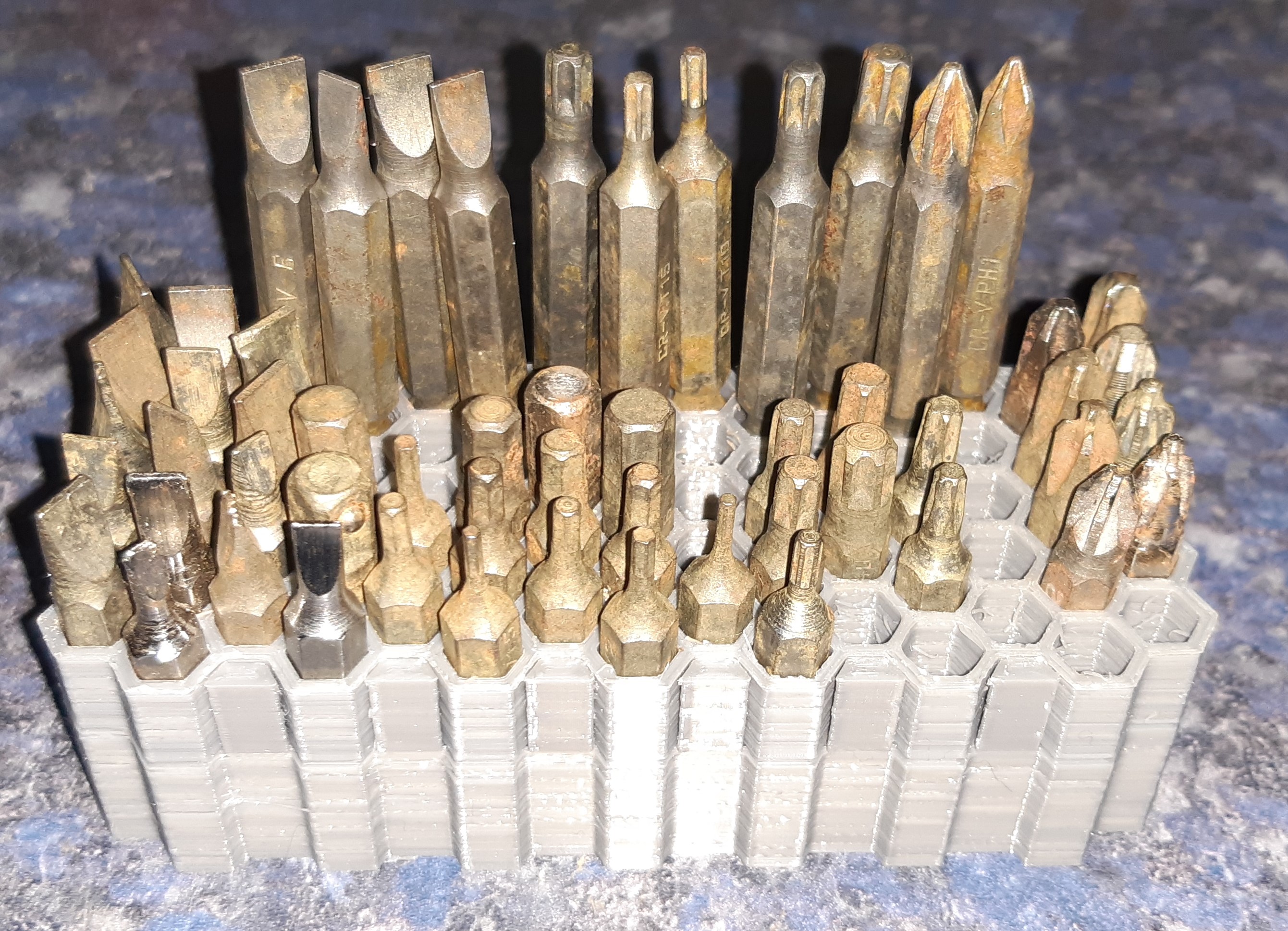 Free STL file 75x Hex Bit organiser tray (1/4" & 5/32") 🔧・Template to ...