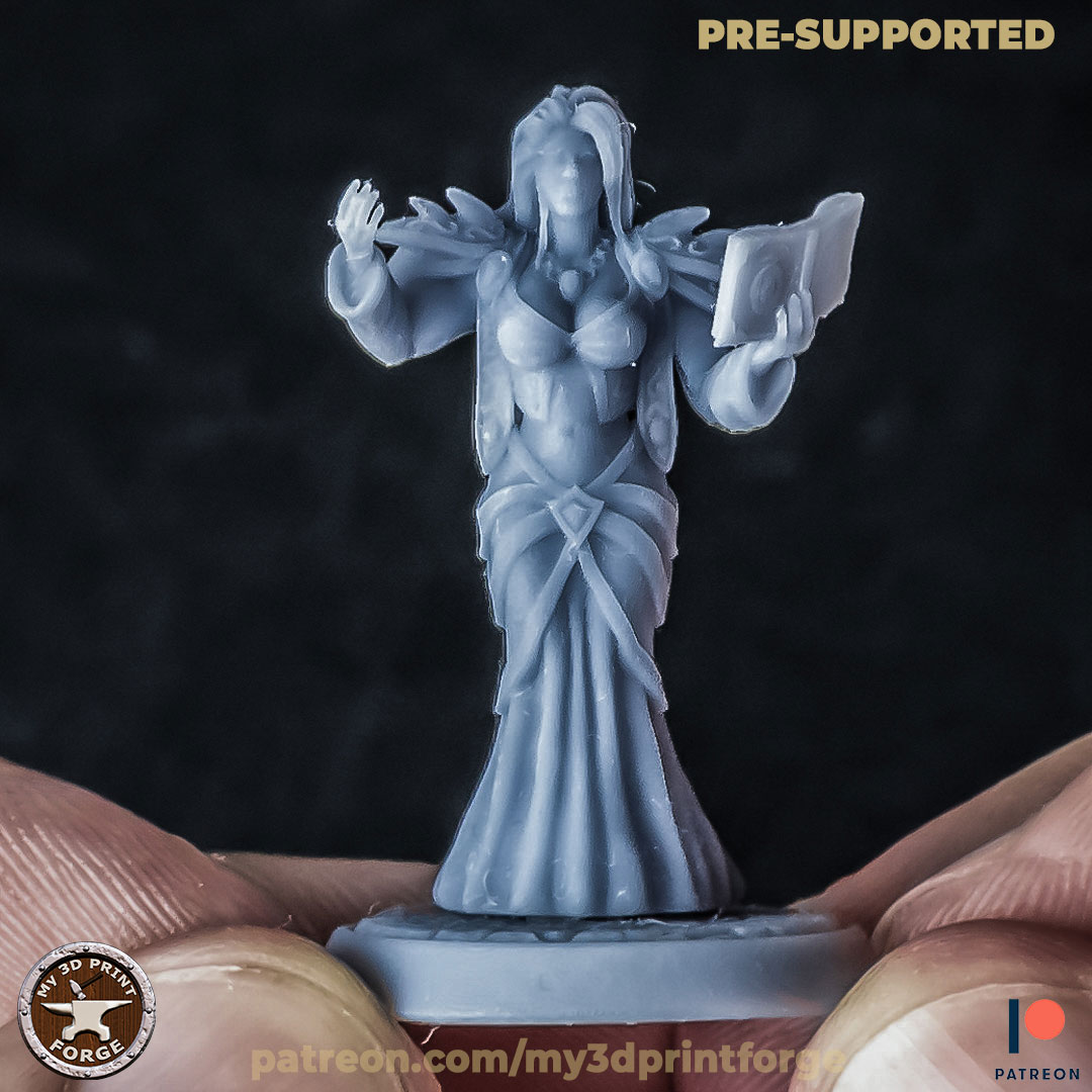 STL file Female Mage Aes Sedai with Book 32mm ♀️・Design to download and ...