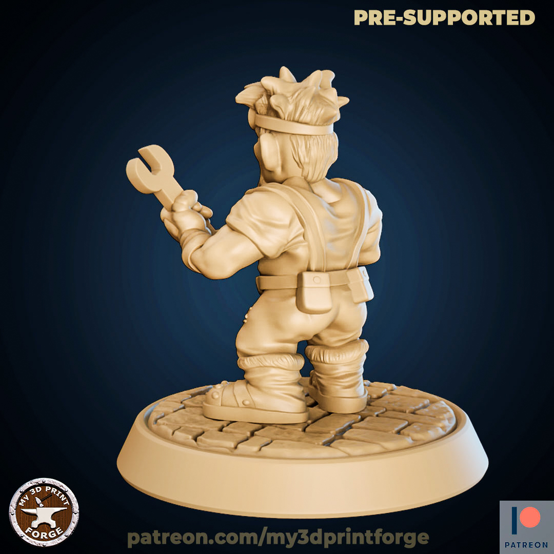 3D file Gnome Mechanic 🧑‍🔧・Template to download and 3D print・Cults