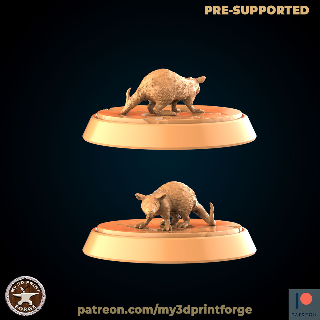 3D file Three rats・3D printing design to download・Cults