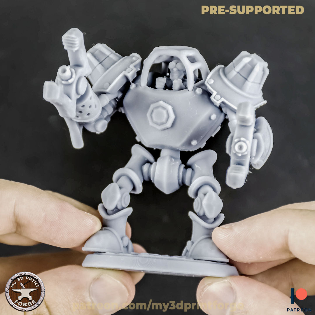 3D file Gnome ROBOT MECH 32mm scale 🤖・3D printing template to download ...