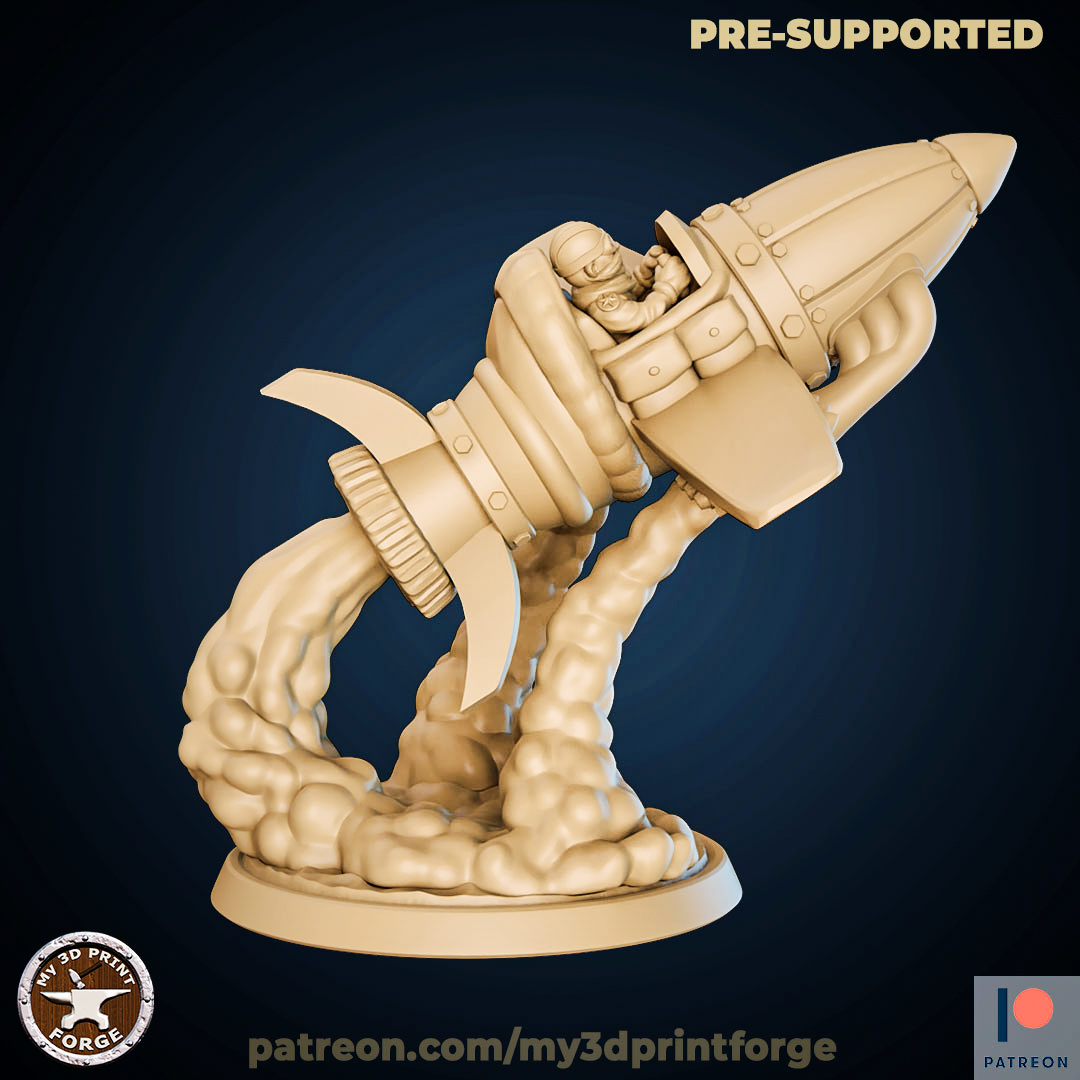 Archivo 3D Gnome Rocket Plane Pilot・Objeto imprimible en 3D para ...